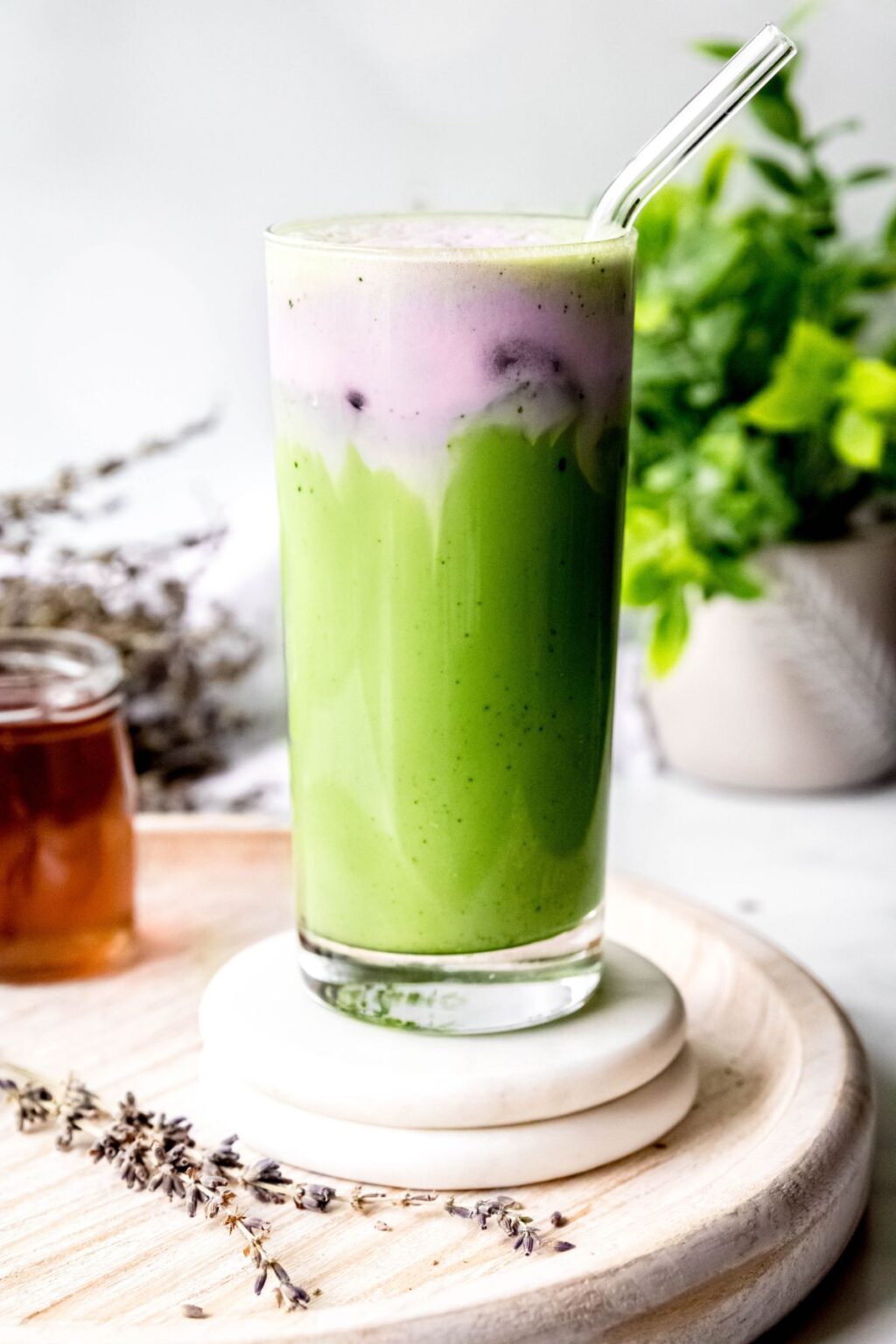 Iced Lavender Cream Oat Milk Matcha (Starbucks Copycat) - coffeecopycat.com