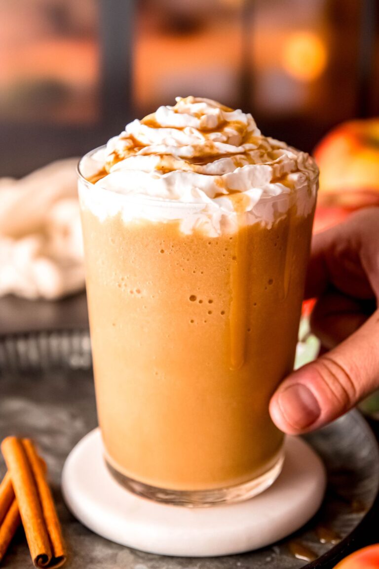Apple Crisp Oatmilk Frappuccino (Starbucks Copycat) - coffeecopycat.com