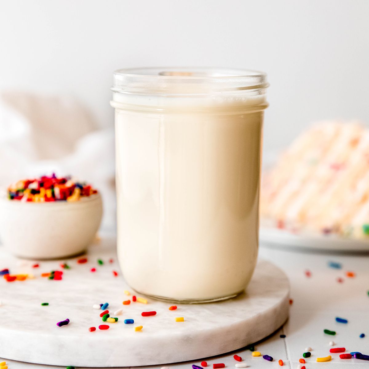 Homemade Birthday Cake Creamer - coffeecopycat.com