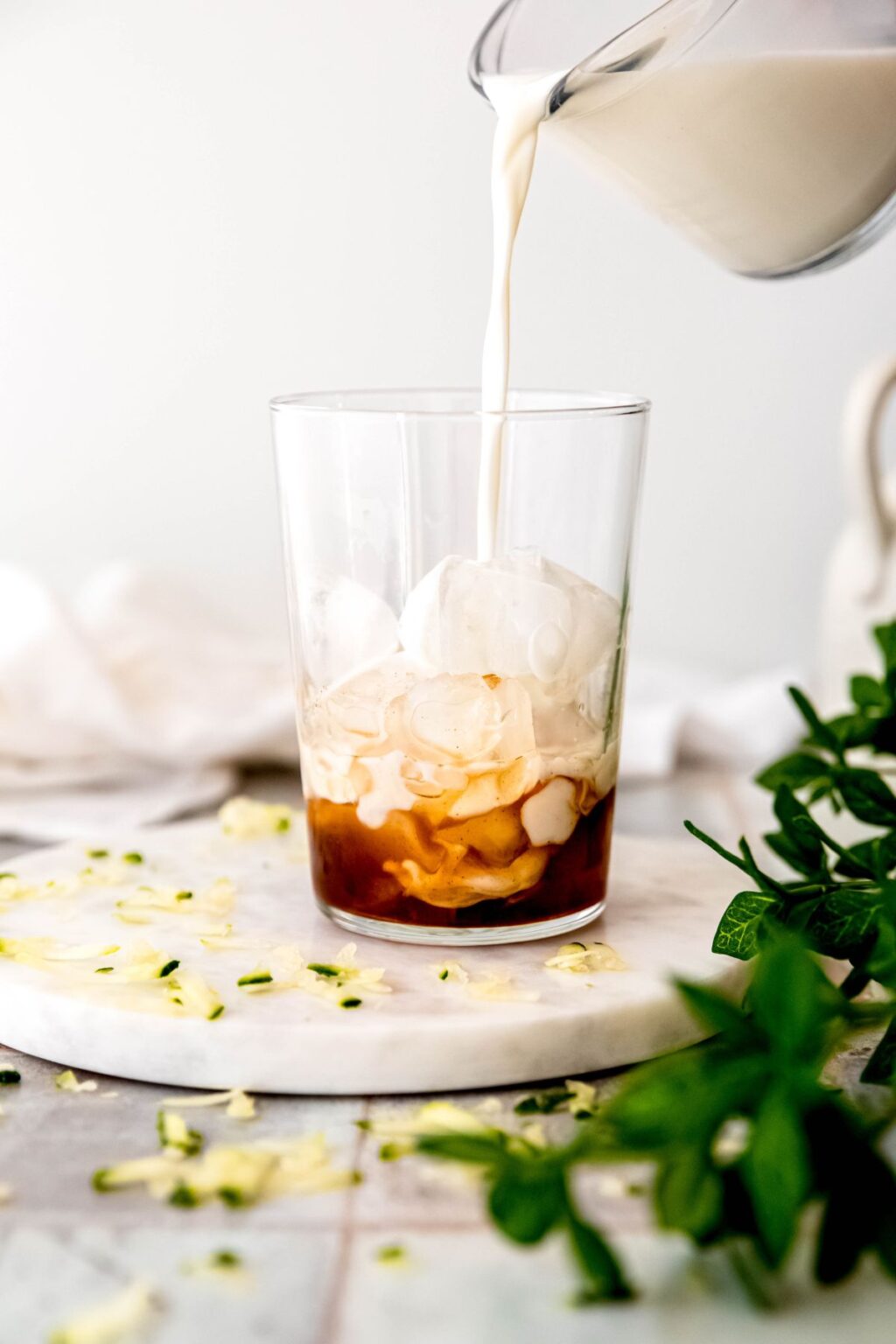 Iced Zucchini Bread Latte (with Maple Cold Foam) - coffeecopycat.com