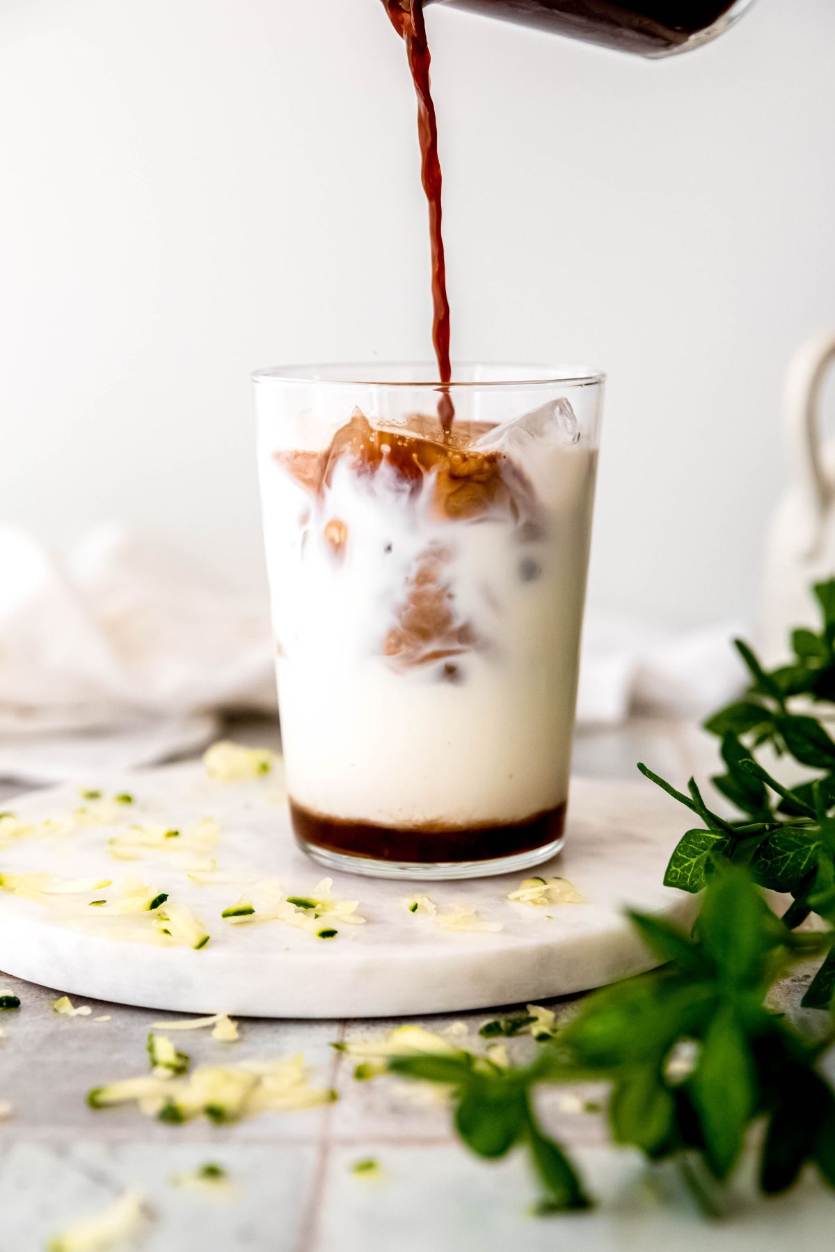 Iced Zucchini Bread Latte (with Maple Cold Foam) - coffeecopycat.com