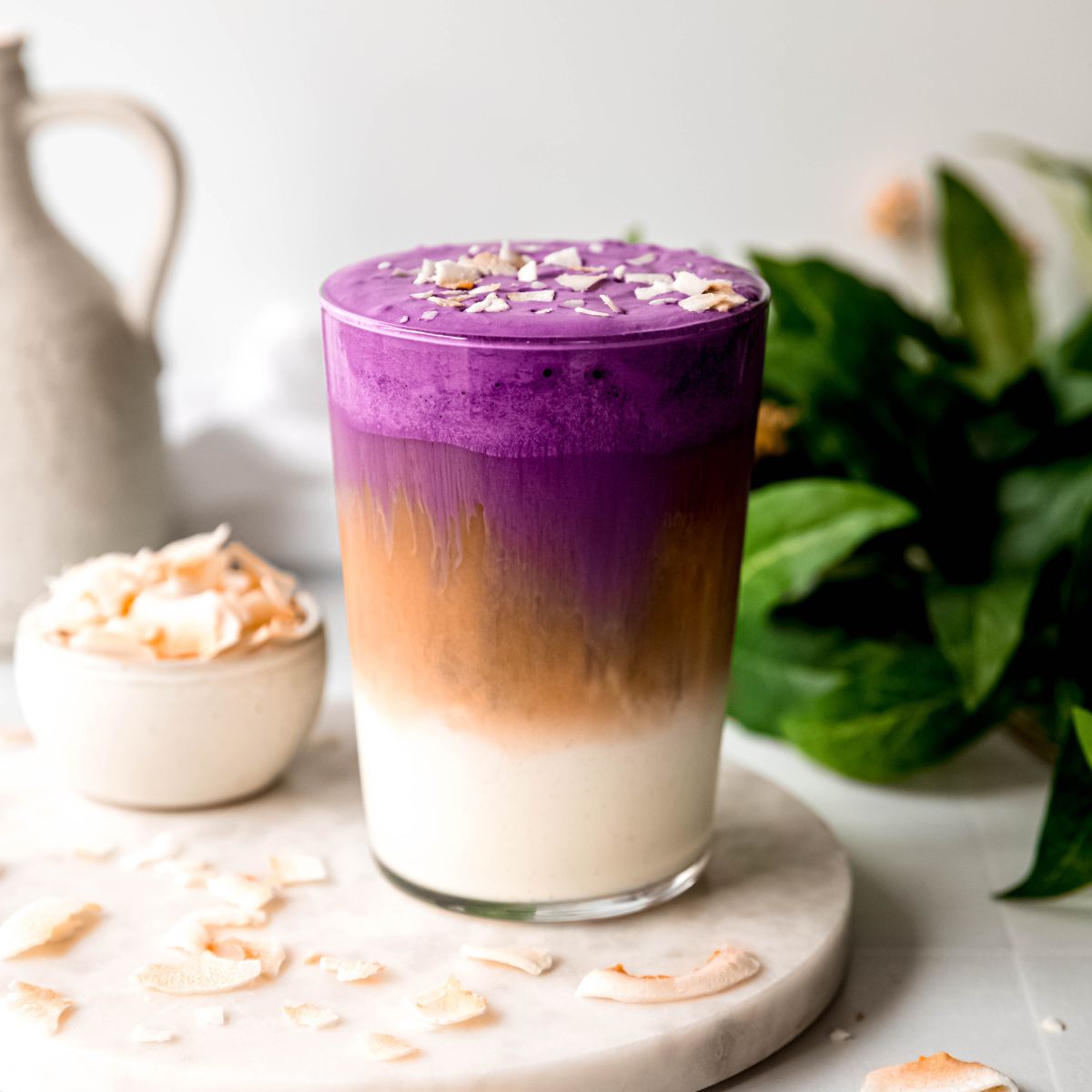 Iced Ube Coconut Macchiato (Starbucks Copycat) - coffeecopycat.com